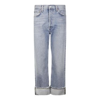 A Gold E Hellblaue Straight Leg Jeans - - Jeans - Damen - Blau - W24