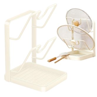 Generic Aufbewahrungsregal f&uuml;r K&uuml;chen-topfdeckel: Topfdeckel Organizer, Topfdeckelhalter mit abnehmbarer Tropfschale, Kitchen Pot Lid Storage Rack, Platzspare
