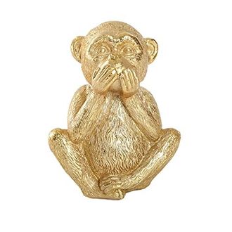 MagiDeal Statues danimaux d&eacute;cor maison or int&eacute;rieur r&eacute;sine artisanat singe Figurine Sculptures, Ne dites pas le mal