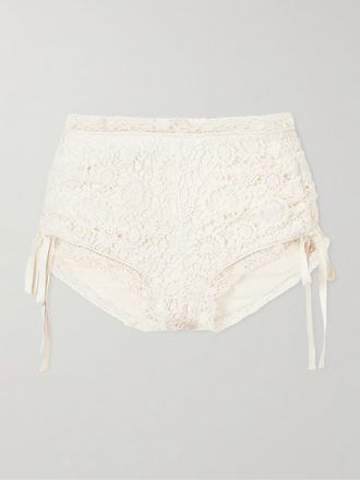 Isabel Marant Short En Coton Crochet&eacute; - Blanc