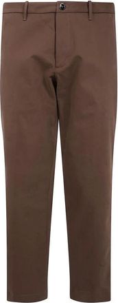 Nine In The Morning Homme, Pantalons, Brun, Taille: 2XL Pantalon en coton &agrave; boutons