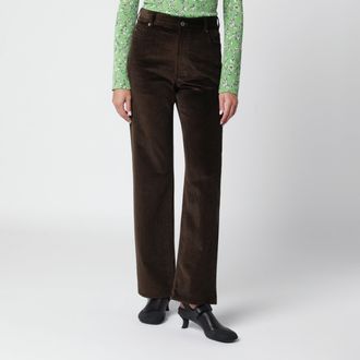 Loewe Braune Cordhose aus Baumwolle