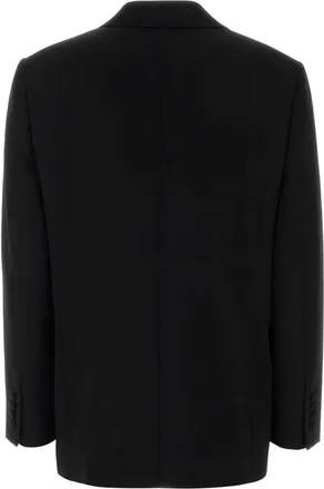 The Row Womens Black Wool Gemma Blazer Exterior: Lining: Silk Giacche E Gilet Jacket