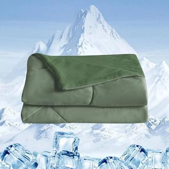 Puredown Couette &Eacute;t&eacute; 200x220cm, Couverture Rafraichissante R&eacute;versible, Id&eacute;ale pour l&Eacute;t&eacute; et Le Printemps. Fra&icirc;cheur dun c&ocirc;t&eacute;, Chaleur de lautre. Lavable, certif