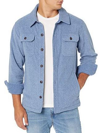 Amazon Essentials Surchemise dHiver en Polaire à Manches Longues Homme, Bleu Indigo Chiné, XXL