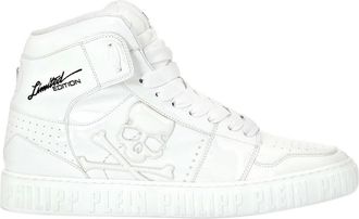 Philipp Plein Super Street Hi-Top Sneakers Skull&Bones - - Shoes - unisex - Wei&szlig; - 36 EU
