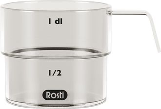 Rosti Mepal Mensura Deziliter-Messbecher aus SAN-Kunststoff, 100 ml, Klar