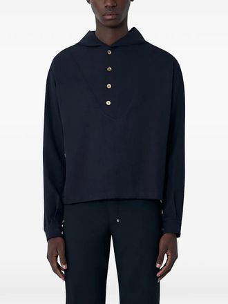 Kiko Kostadinov button-up hoodie - Schwarz
