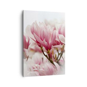 Arttor Bilder auf Leinwand Magnolie Blume Empfindlich Leinwandbild mit Rahmen 50x70cm Wandbilder Dekoration Wohnzimmer Schlafzimmer K&uuml;che Deko Gro&szlig; Wanddeko 