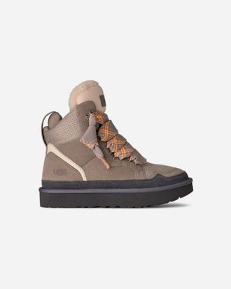 UGG Highmel Sneaker f&uuml;r Damen in Cobble Grey, Gr&ouml;&szlig;e Canvas/Wildleder