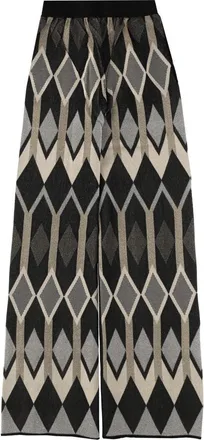 Circus Hotel Geometric Lam&eacute; Jacquard Trousers - Multicolor