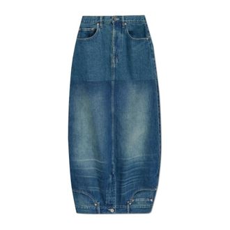 VETEMENTS Femme, Jupes, Bleu, Taille: 36 FR Jupe en jean