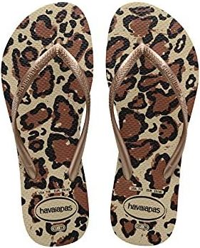 Havaianas Fille Slim Animals (Mini Me) Tongs, Gris Sable Or Rose, 37/38 EU