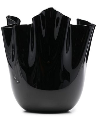 VENINI Vase aus Glas - Schwarz