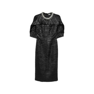 SIMKHAI Midi-Kleid mit Kristallverzierung - - Dresses - Damen - Schwarzk - XS