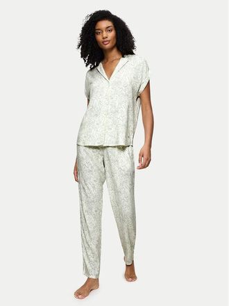 Triumph Pyjama Boyfriend 10222611 Gr&uuml;n Relaxed Fit