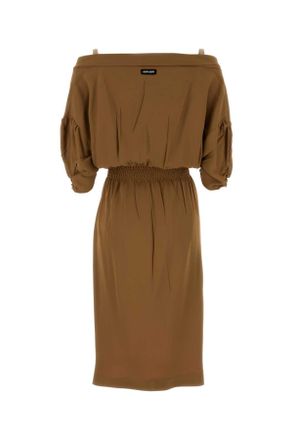 Miu Miu Womens Camel Crepe Dress Cammello Acvi-Trochusniloticus Abiti