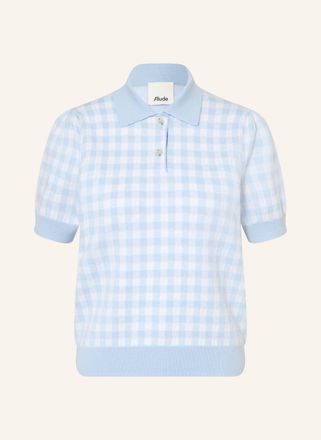 Allude Allude Strick-Poloshirt Mit Cashmere blau