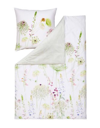 ESTELLA Mako Jersey Bettw&auml;sche Meadow Interlock Gr&uuml;n 135x200 + 80x80 cm