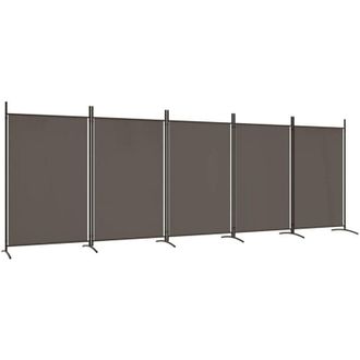 vidaXL 5-tlg. Paravent Anthrazit 433x180 cm Stoff Vidaxl