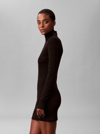 Calvin Klein Jeans Minikleid Figurbetonte Passform mit Stehkragen