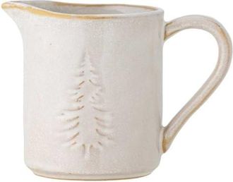Bloomingville Milchkännchen Winter Weiß mit Tannenbaum 145 ml Geschirr Kanne