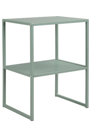 home24 Beistelltisch, Gr&uuml;n, Metall, Holzwerkstoff, rechteckig, eckig, U-Form, 33x60x43 cm, Wohnzimmer, Wohnzimmertische, Beistelltische, Beistelltische Metal