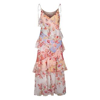 Zimmermann Femme, Robes, Multicolore, Taille: 38 FR Awaken Frilled Slip Dress