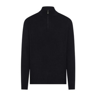 Seventy Lupo Zip Rasato - - Knitwear - Herren - Blau - M