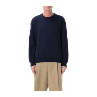Roberto Collina Pull col rond textur&eacute; - Homme - Pulls - Bleu - Taille: L