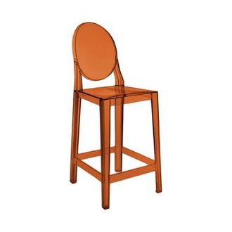 Kartell Chaise de bar Ghost - Orange - Polycarbonate - Designer Philippe Starck