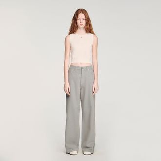 Sandro Pull court sans manches en maille