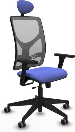 Piqueras y Crespo Stuhl f&uuml;r Sicherheitsh&uuml;tten mit 3D-Armen, h&ouml;henverstellbarer Lendenwirbelst&uuml;tze und festem Kopfteil, ausgestattet mit Syncro/Traslack und Schneidescha