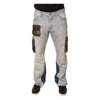 Dolce & Gabbana Cargo Denim Jeans mit Rei&szlig;verschluss - - Jeans - Herren - Blau - M