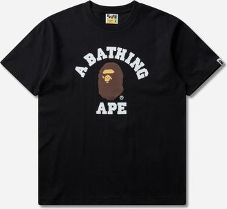 A Bathing Ape Men s College T-Shirt Black