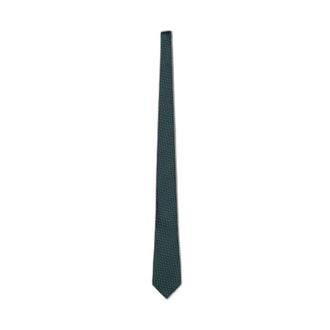 Ermenegildo Zegna Cravate en soie jacquard - Homme - Accessoires - Vert - Taille: ONE Size