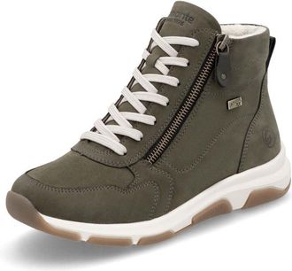 Remonte Damen High-Top Sneaker D1S71, Frauen Halbschuhe,lose Einlage,wasserabweisend,remonteTEX,Freizeitschuhe,Laufschuhe,schnürschuhe,grün (54),40 EU