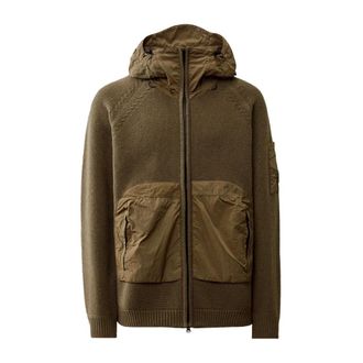 C.P. Company Kapuzen-Strickjacke mit durchgehendem Rei&szlig;verschluss - - Knitwear - Herren - Beige - XL