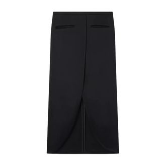 Courr&egrave;ges Ellipse Tailored Maxi Rock - - Skirts - Damen - Schwarzk - XS