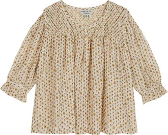 Emile Et Ida Blouse Smock&eacute;e Brod&eacute;e Daisy - Collection Femme - Emile et Ida