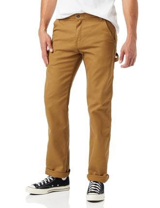 Dickies Trousers for Men, Duck Carpenter Pants, Regular Fit, Brown Duck, 38W/32L