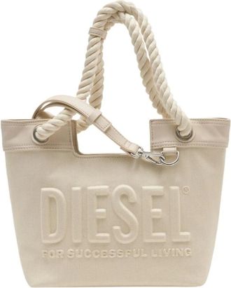 Diesel Femme, Sacs, Blanc, Taille: ONE Size Sac Shopper 3D Xs