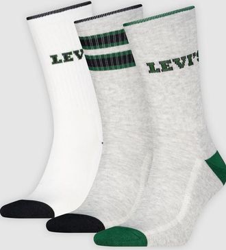 Levi's Chaussettes De Sport Coupe Standard Lot De 3 - Homme - Multicolore / Grey/White - 35