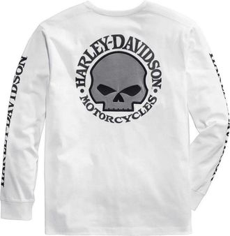 Harley-Davidson Sweater (Packung) LONGSLEEVE WILLIE G SKULL WEI&szlig;