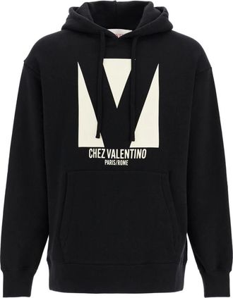 Valentino Garavani Homme, Sweatshirts et sweats &agrave; capuche, Noir, Taille: XS Chez Valentino Oversized Sweat &agrave; capuche