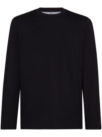 Brunello Cucinelli t-shirt à manches longues - Noir