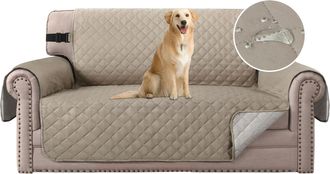 H.VERSAILTEX Wendbarer Schonbezug, gesteppt, Möbelschutz, Loveseat Bezug mit verstellbarem Gummiband, Sitzbreite bis zu 116.8 cm, Couchbezug für Haustiere, Sofabez