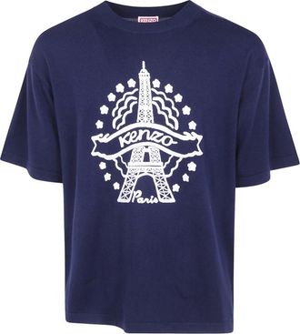 Kenzo T-shirt motif Tour Eiffel - Homme - Tops - Bleu - Taille: XL
