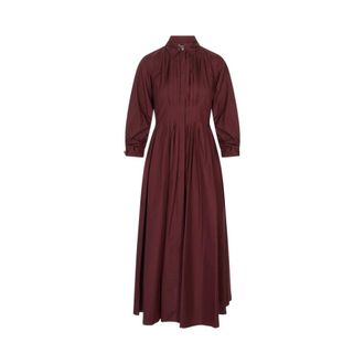 Max Mara Femme, Robes, Rouge, Taille: 38 FR Robe chemise en popeline de coton