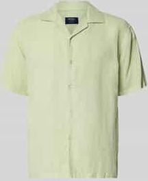 Mc Neal Regular Fit Leinenhemd mit Reverskragen